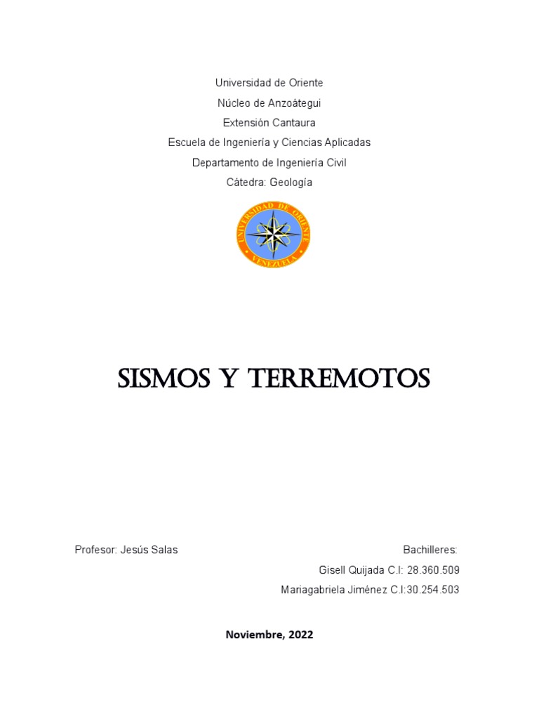 Sismos y Terremotos | PDF | Temblores | Geología