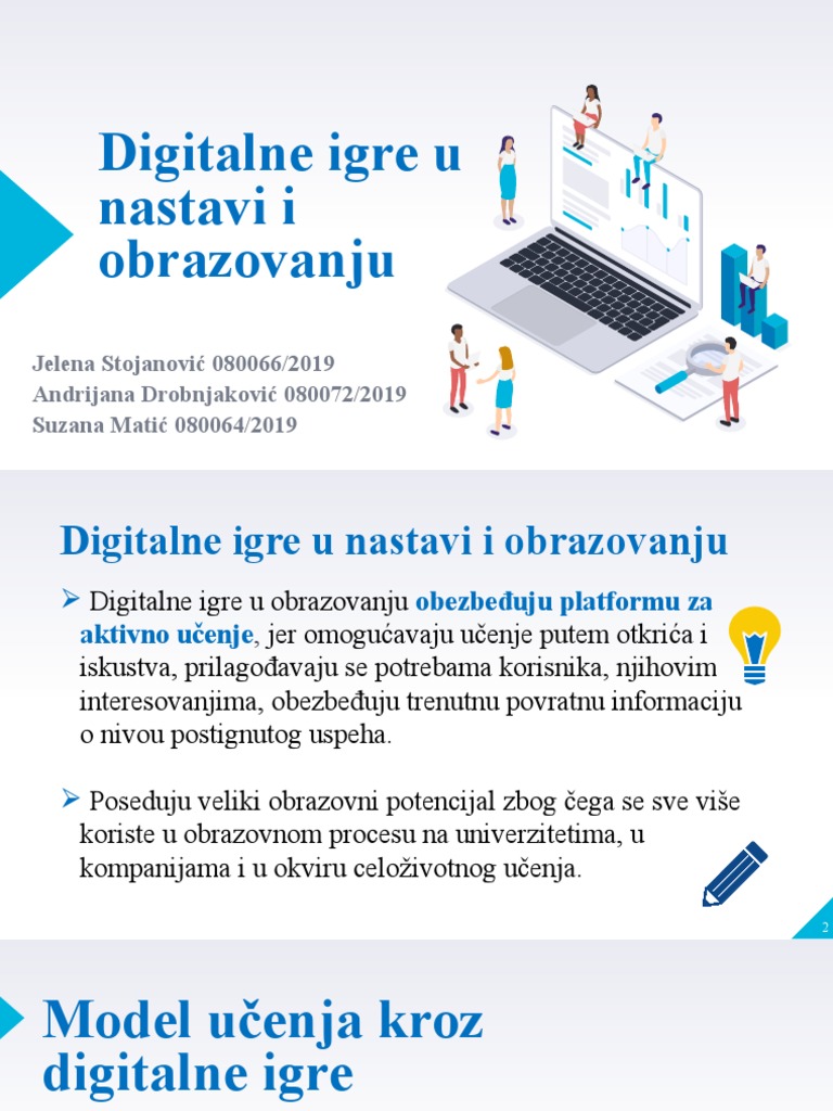 Digitalne Igre U Nastavi I Obrazovanju | PDF