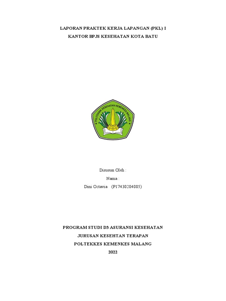 Laporan Praktek Kerja Lapangan Bkes Batu Fix | PDF