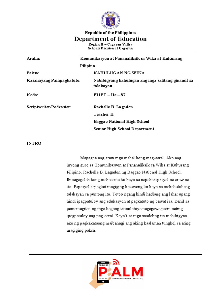 Podcast Script Komunikasyon | PDF