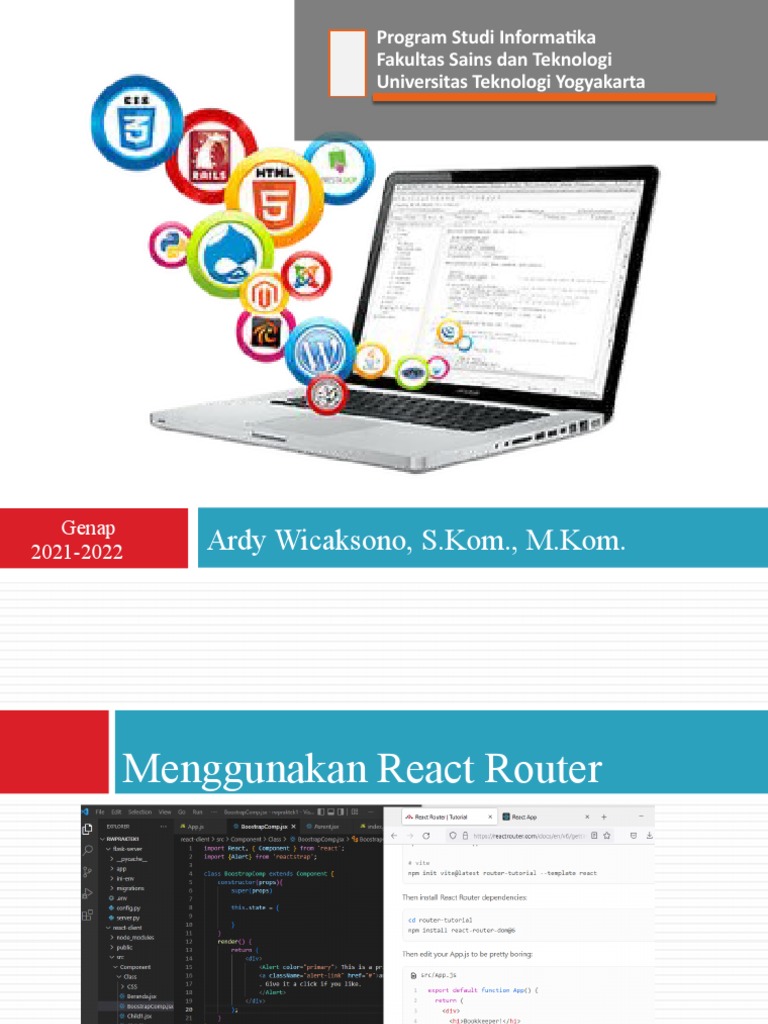 Materi 19 Menggunakan React Router | PDF