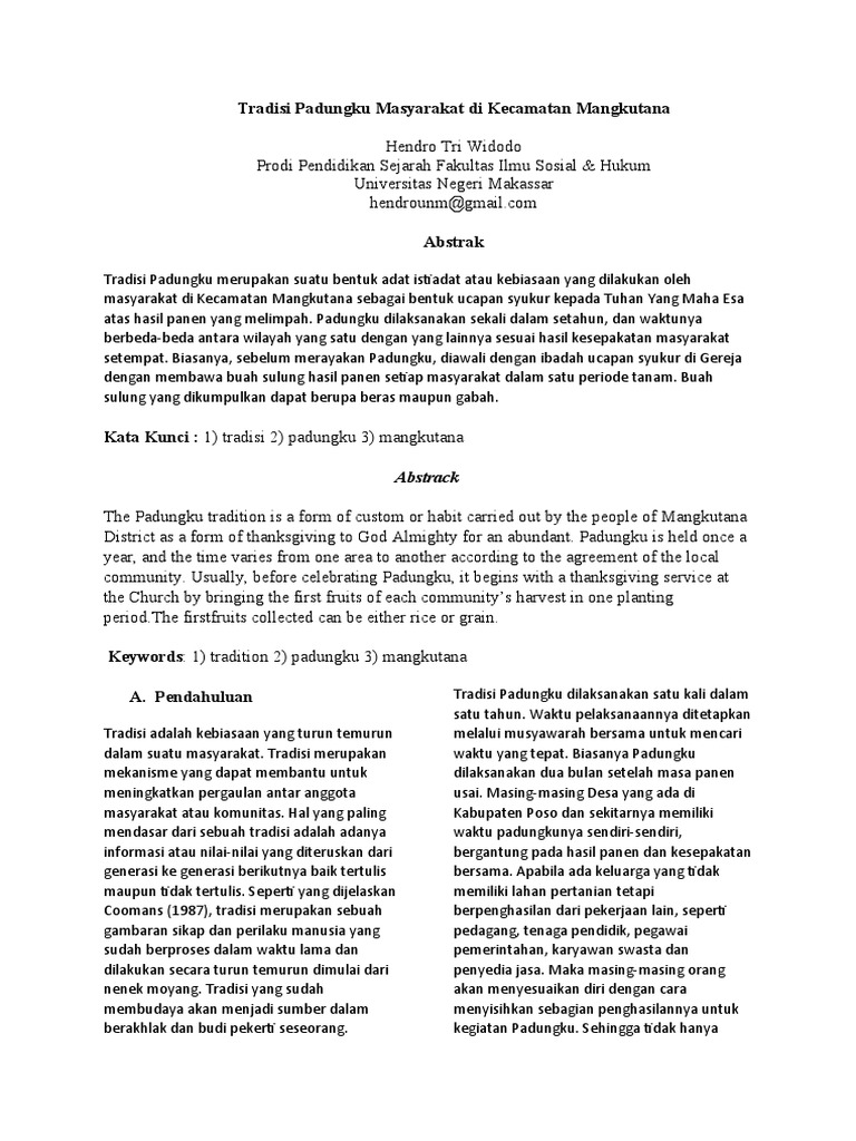 Artikel - Padungku - Hendro Tri Widodo | PDF