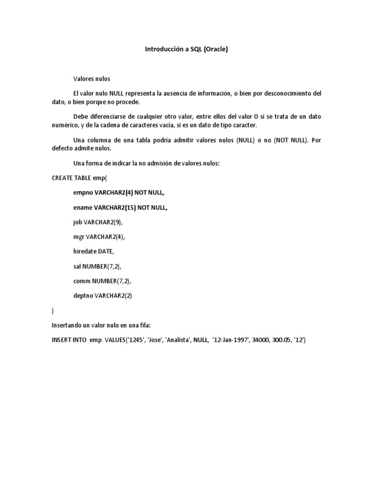 Inducción A SQL | PDF | SQL | Ciencias de la Computación
