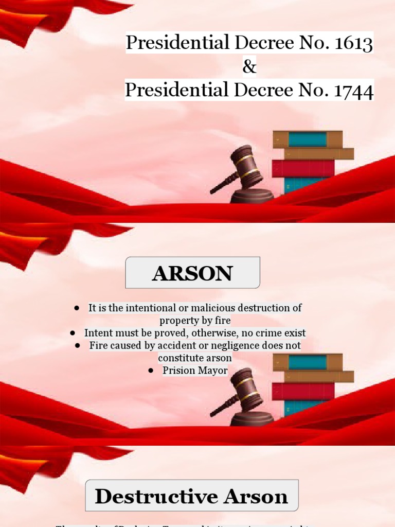 Presidential Decree No. 1613 & Presidential Decree No. 1744 | PDF ...