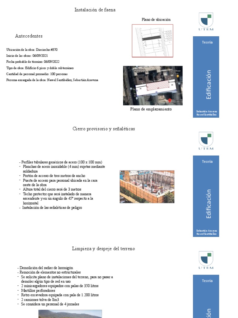 Instalación de Faenas | PDF