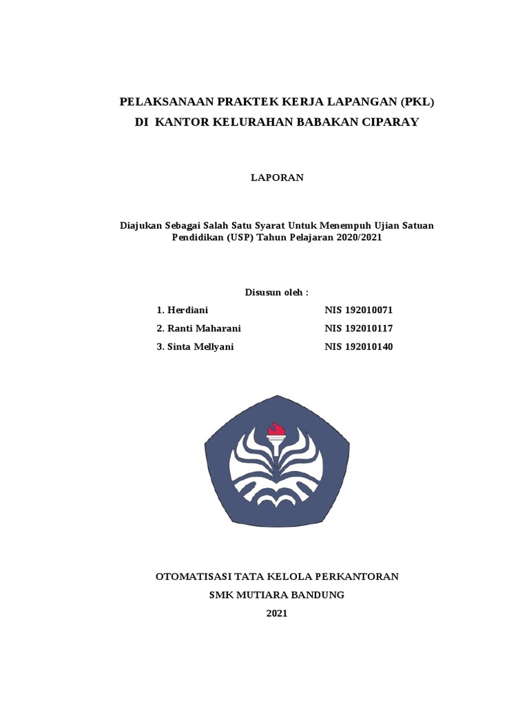 Contoh Laporan PKL Otkp | PDF