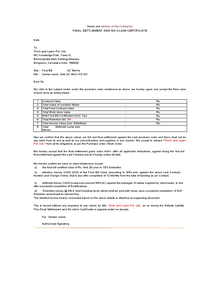 NCC Format | PDF | Payments | Government Finances