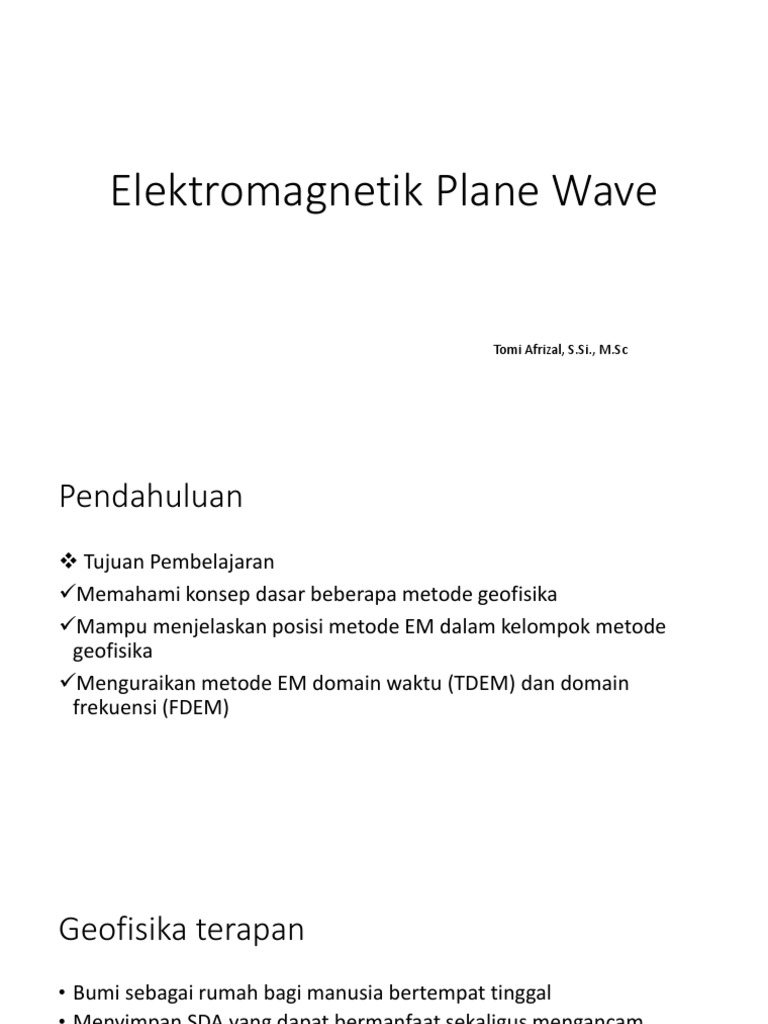 Elektromagnetik Plane Wave | PDF