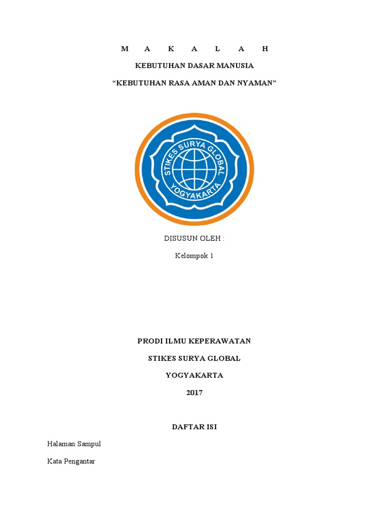 Kebutuhan Dasar Manusia Kel.1 | PDF