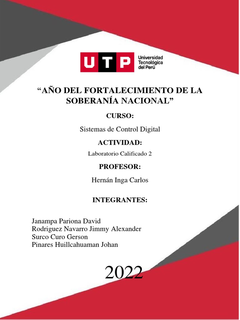 Labo 2 - Control Digital | PDF | Sistema de control | Asíntota