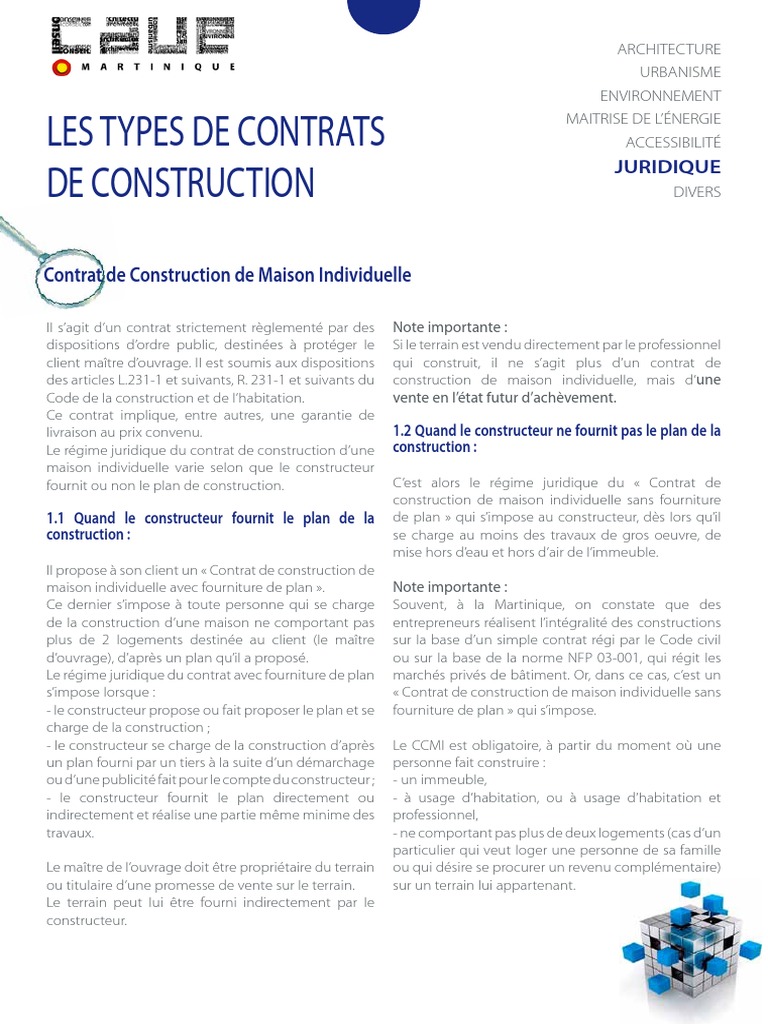 Les Differents Contrats de Construction | PDF | Sodles | Business