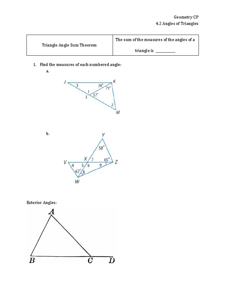 4.2 Angles of Triangles | PDF