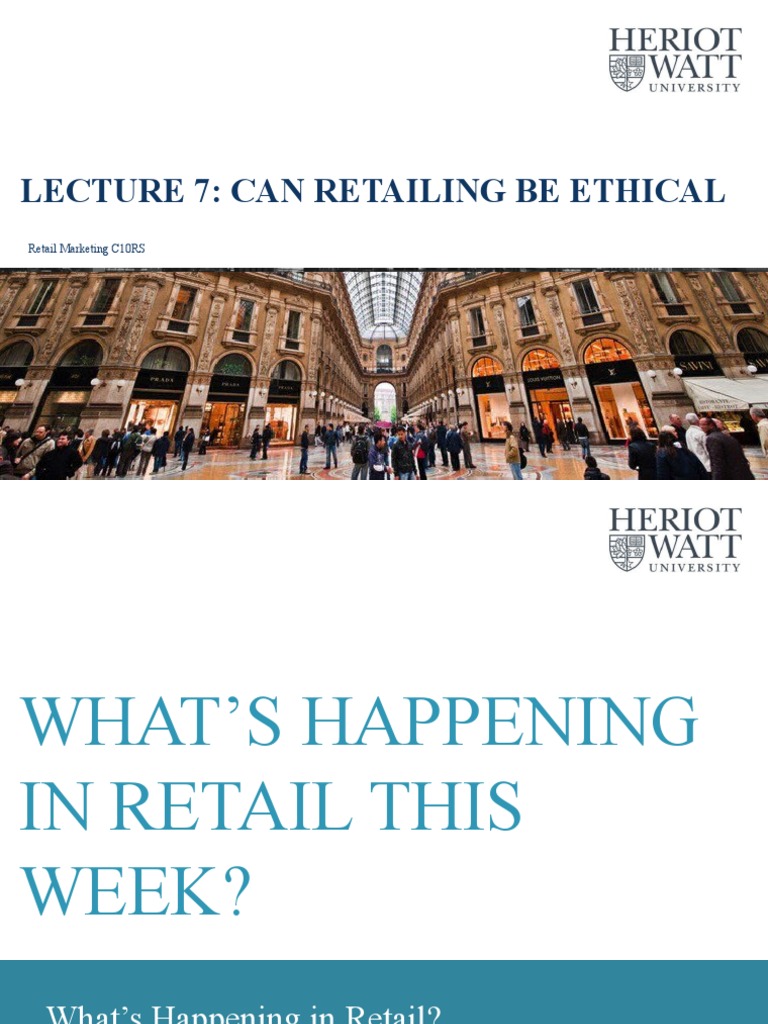 Ethical Retailing and CSR Insights | PDF | Corporate Social ...