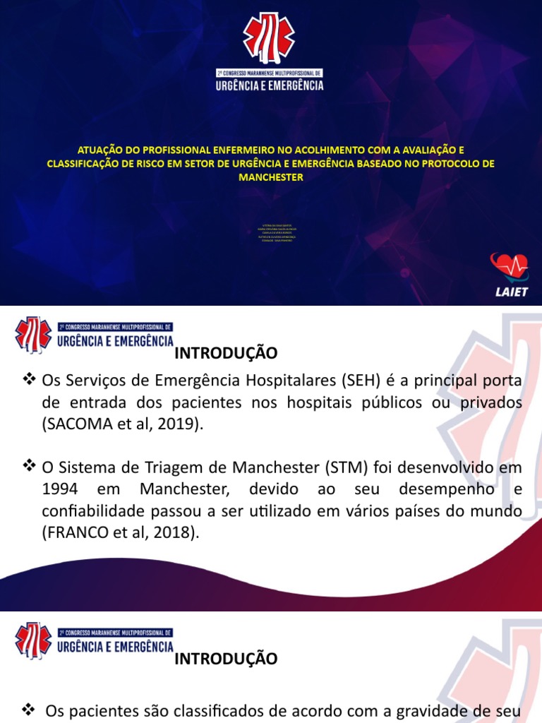 Triagem D Manchester | PDF | Enfermagem | Ciências da Saúde