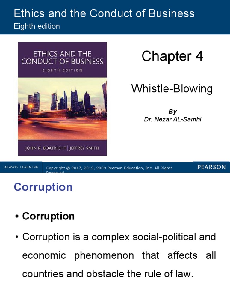 Ethics and The Conduct of Business: Whistle-Blowing | PDF ...