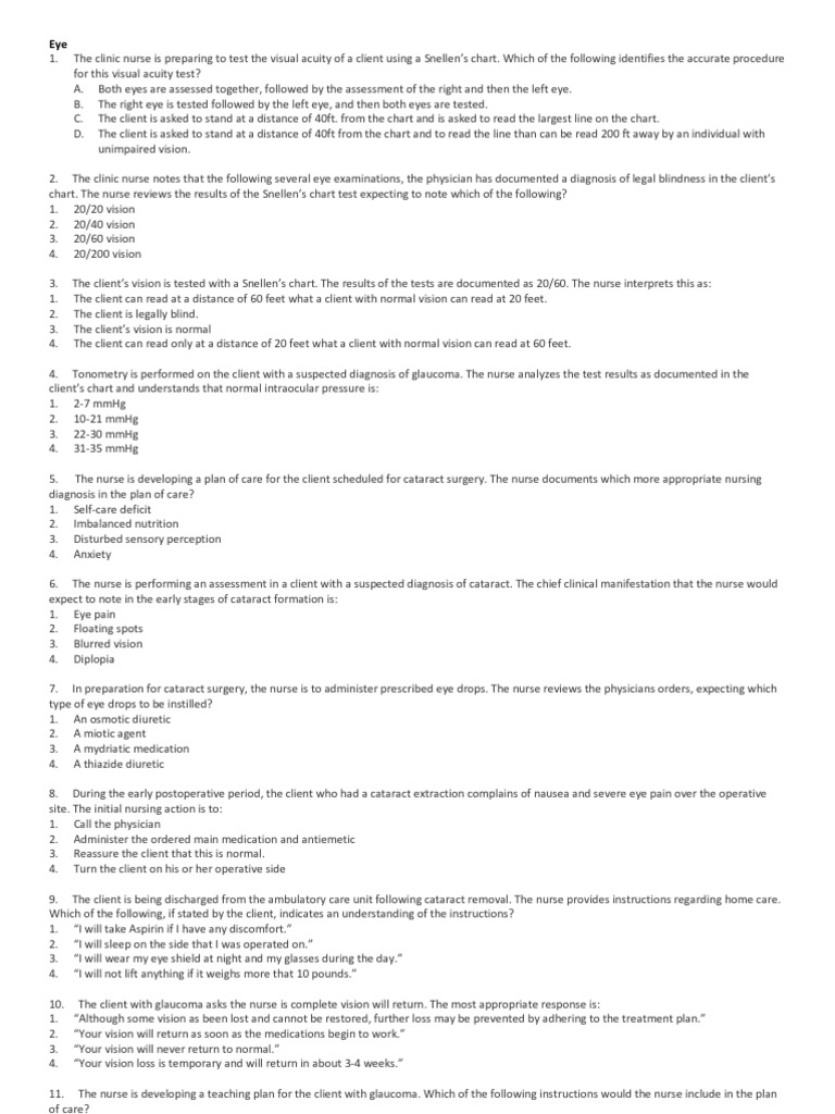 Eye | PDF | Glaucoma | Visual Acuity