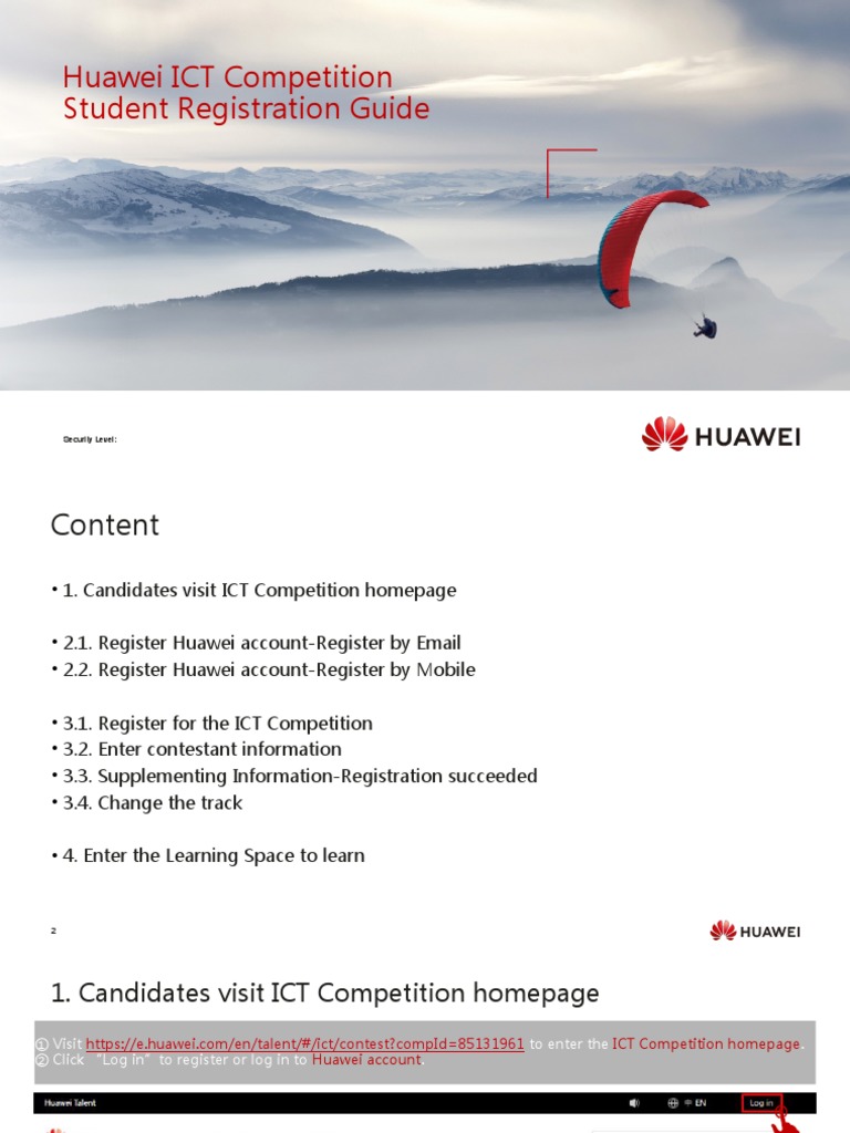 02 Huawei ICT Competition - Student Registration Guide | PDF ...