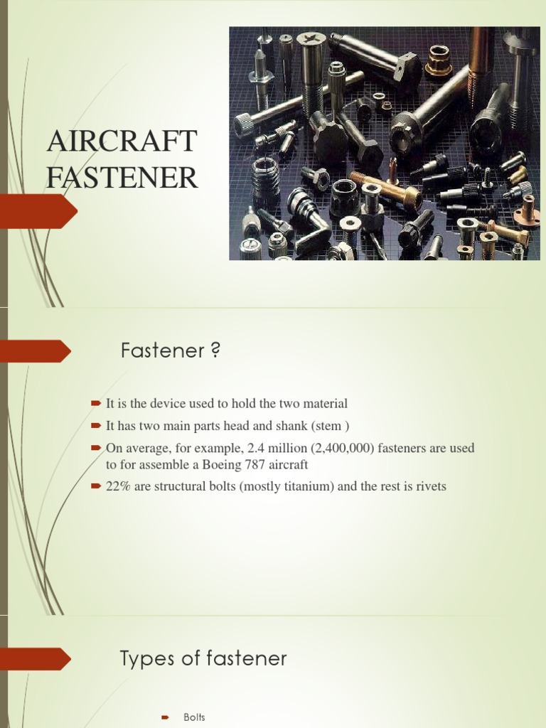 Aircraft Fastener | PDF | Screw | Rivet