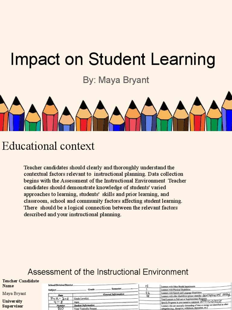 Impact On Student Learning | PDF | Educational Assessment | Learning