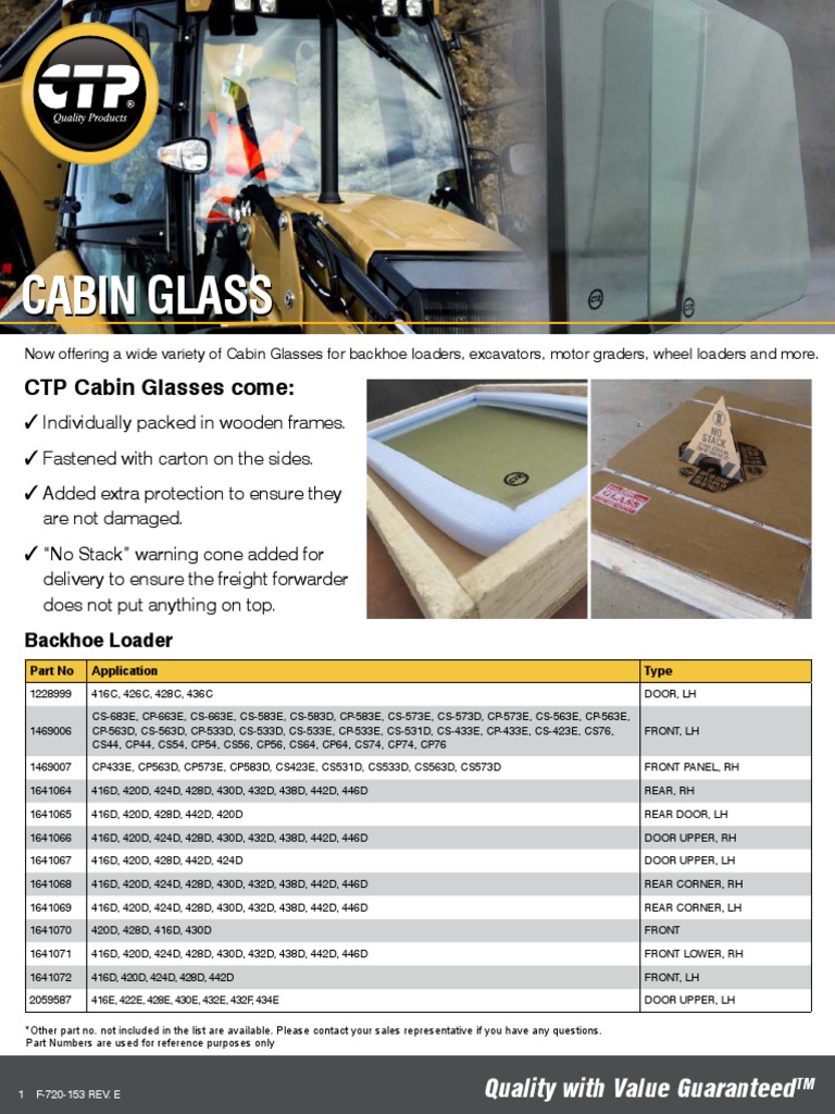 Cabin Glass | PDF | Loader (Equipment) | Door