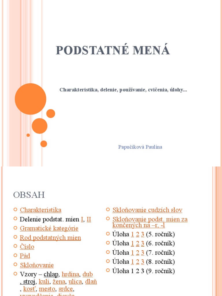 Podstatne Mena | PDF