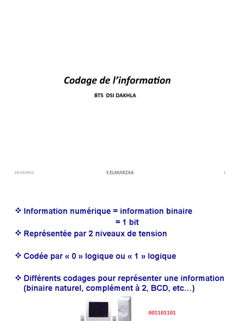 CODAGE | PDF | Notation | Arithmétique