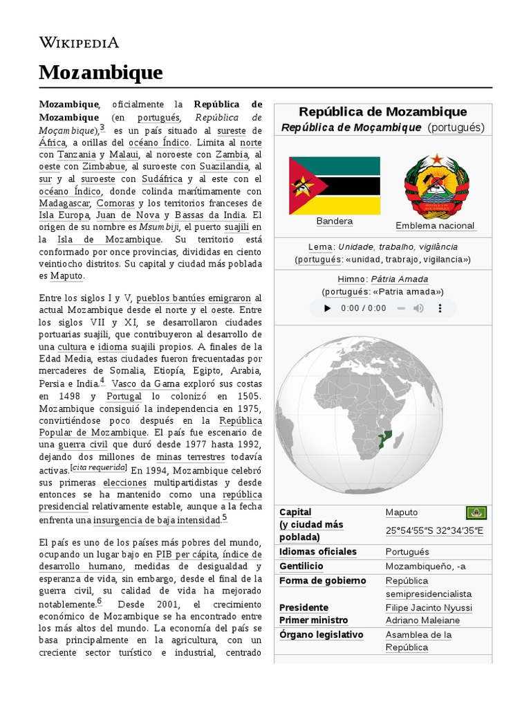 Mozambique | PDF | Mozambique | Portugal