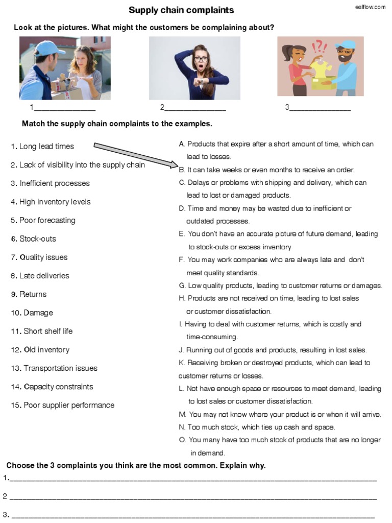 Common Supply Chain Complaints Explained | PDF | Inventory | Supply Chain
