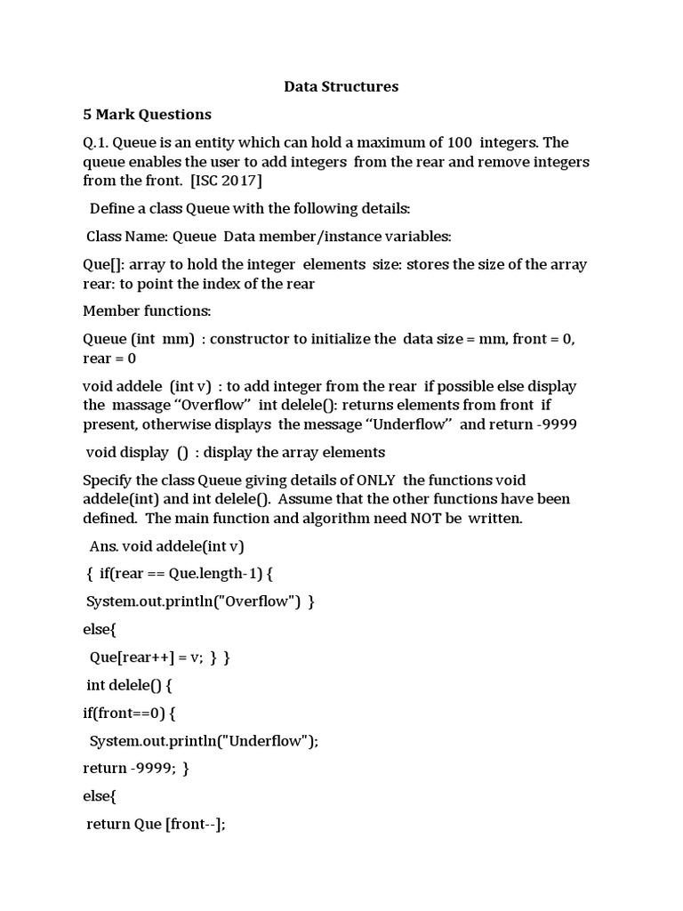 Data Structures Document | PDF | Programming | Constructor (Object Oriented Programming)