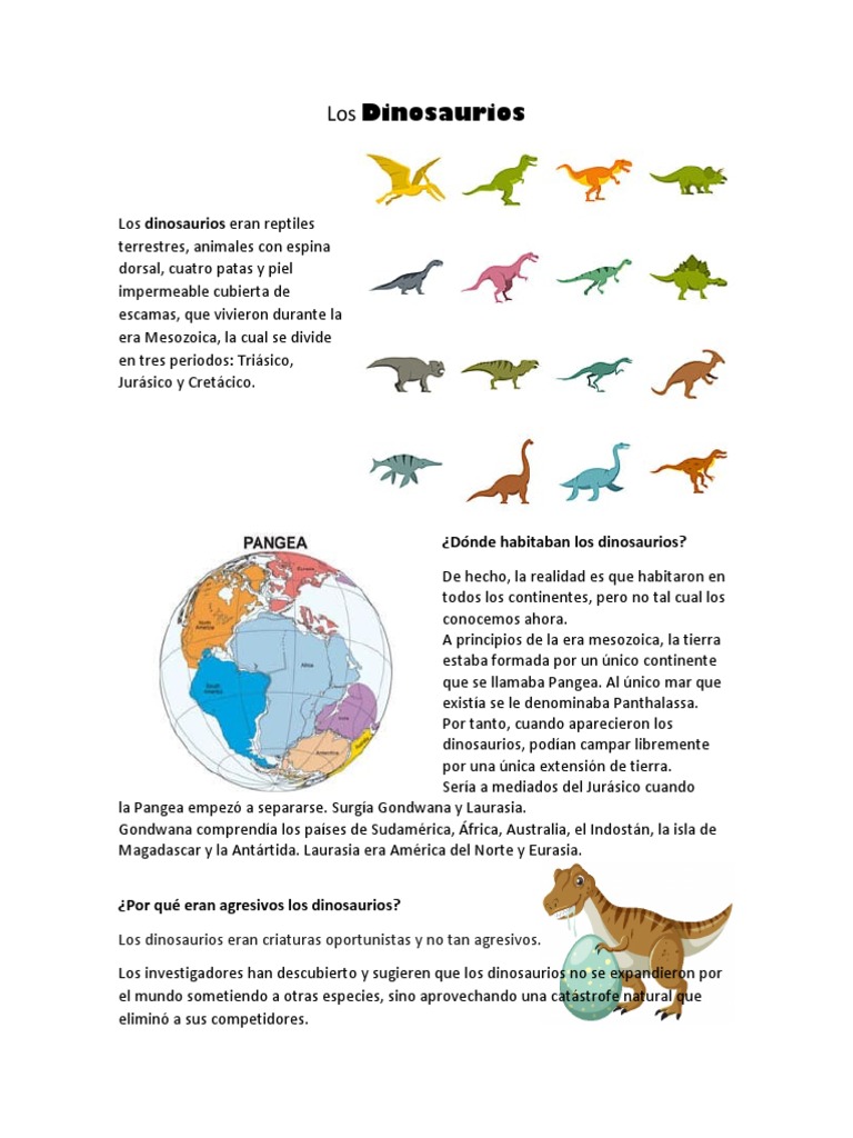 Los Dinosaurios | PDF | Dinosaurios | Naturaleza