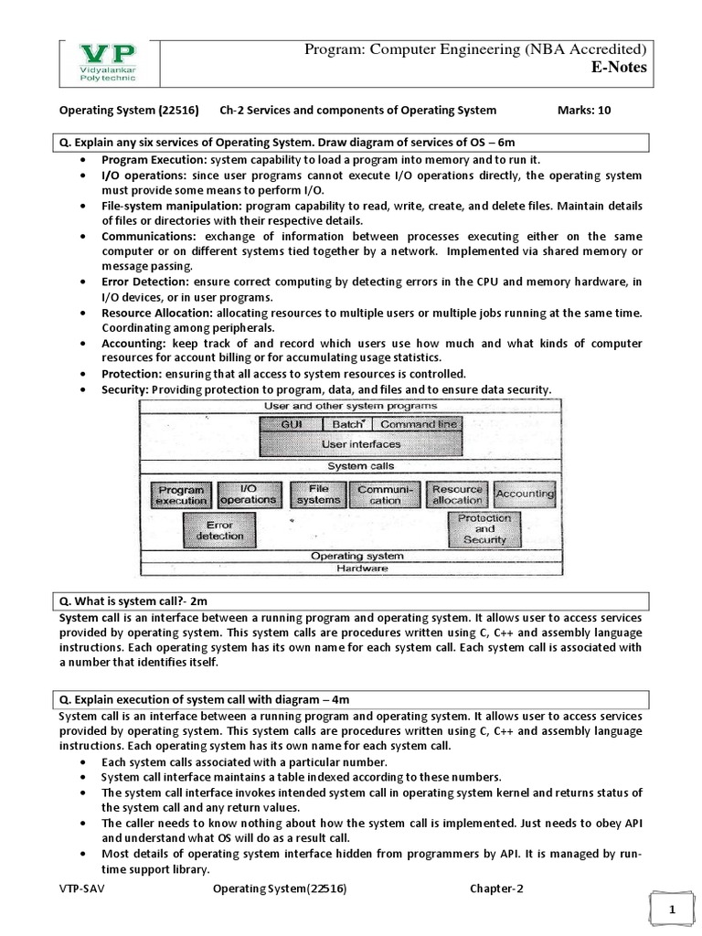 OPS-Chapter-2-Services and Components of Operating Systems | PDF ...