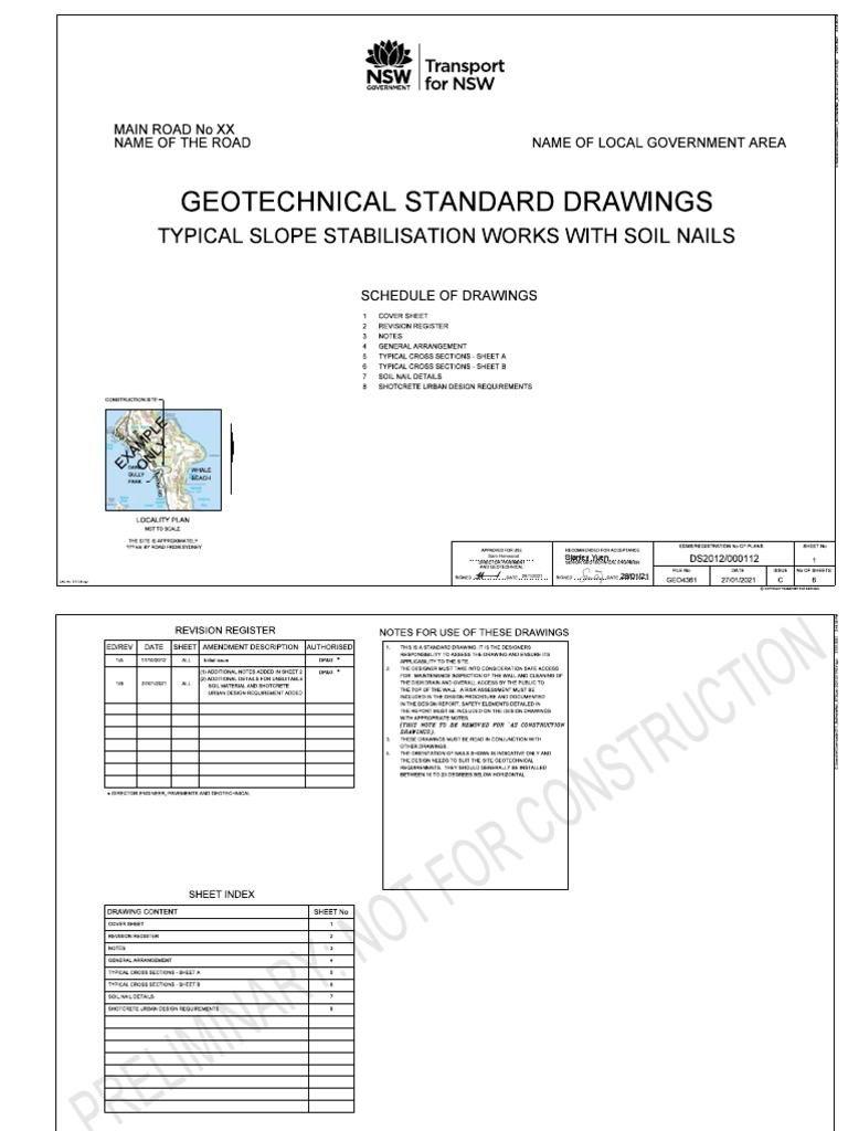 Slope Stabilisation Works With Soil Nails | PDF | Drainage | Geotechnical Engineering