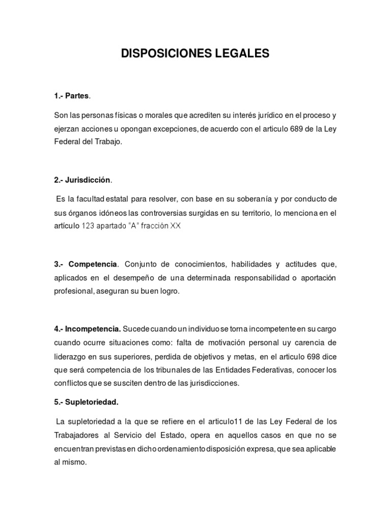 Disposiciones Legales - LQM | PDF | Jurisdicción | Ley Pública