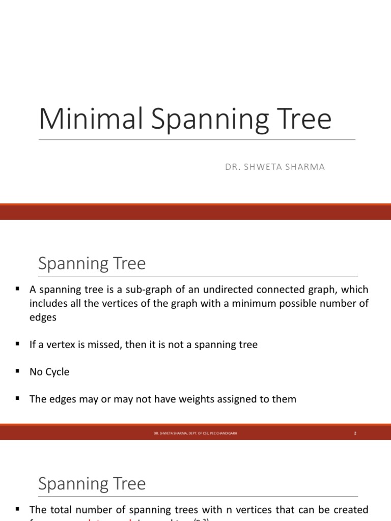 Minimal Spanning Tree | PDF | Mathematical Concepts | Discrete Mathematics