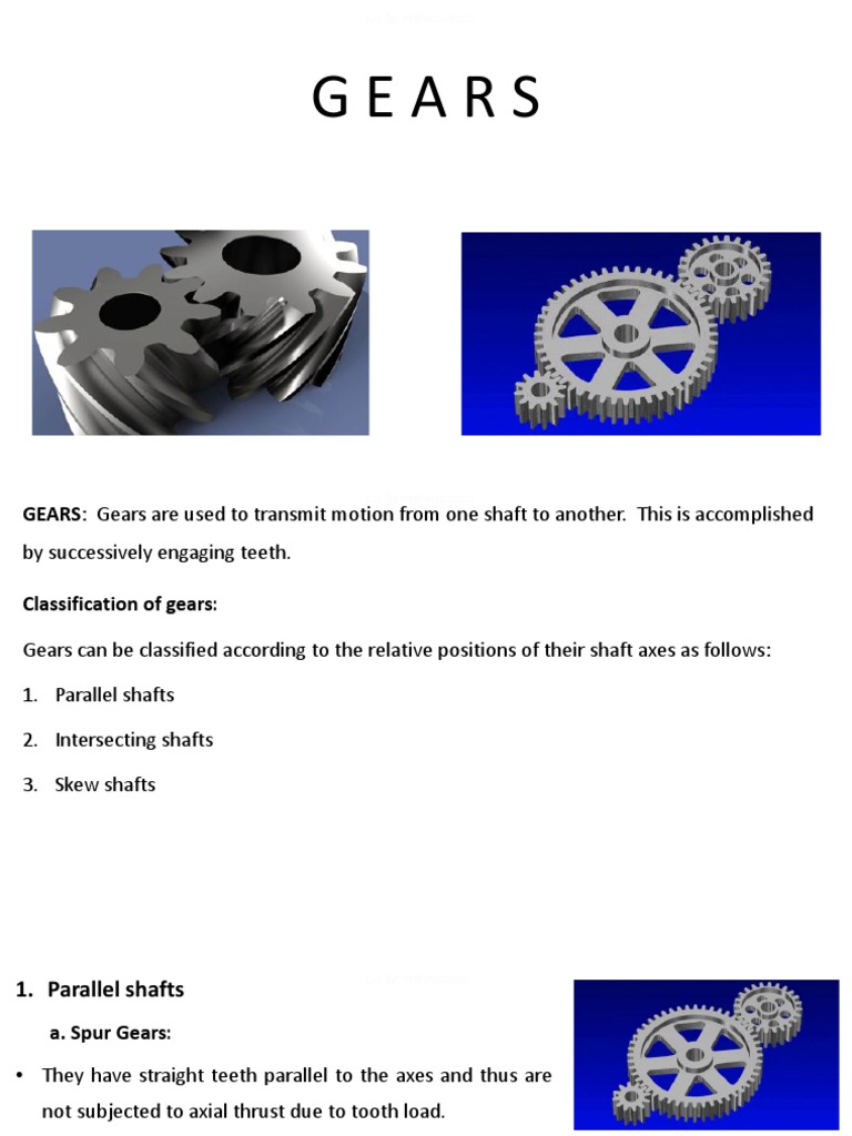 Gear Types and Terminology | PDF | Gear | Kinematics