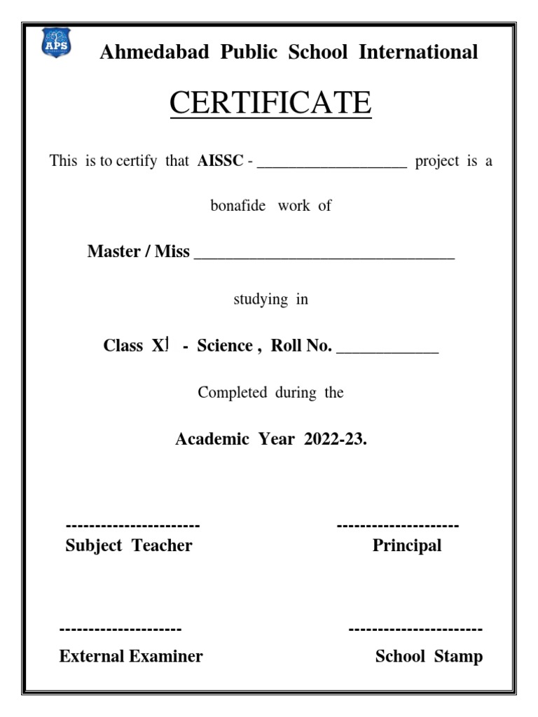 Class 11 English PROJECT SCHOOL CERTIFICATE | PDF