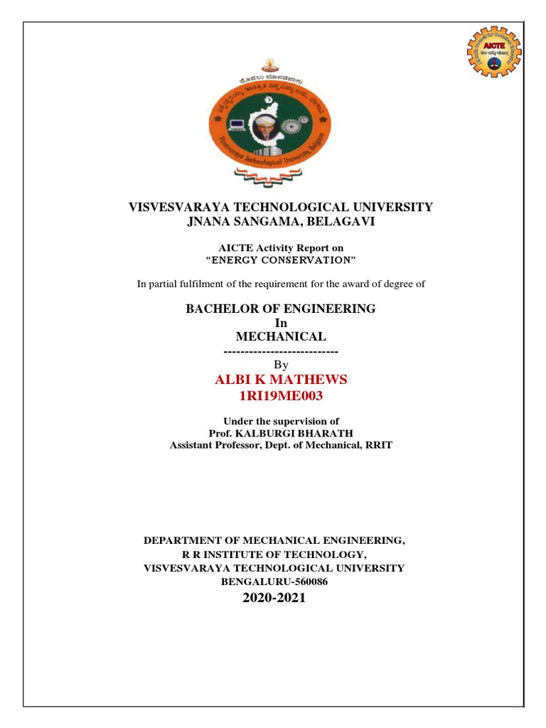 Aicte Activity WRK Albi | PDF | Energy Conservation | Efficient Energy Use