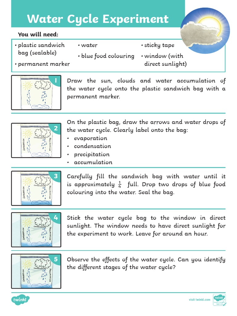 T TP 2679842 Water Cycle Experiment Instructions - Ver - 1 | PDF