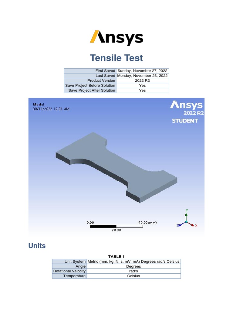 Tensile Test: Units | PDF | Elasticity (Physics) | Applied And ...