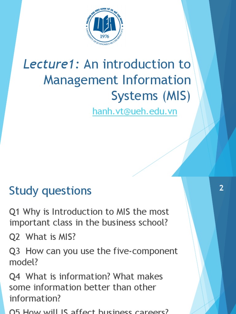 1 - An Introduction To Management Information Systems (MIS) | Download Free PDF | Management ...