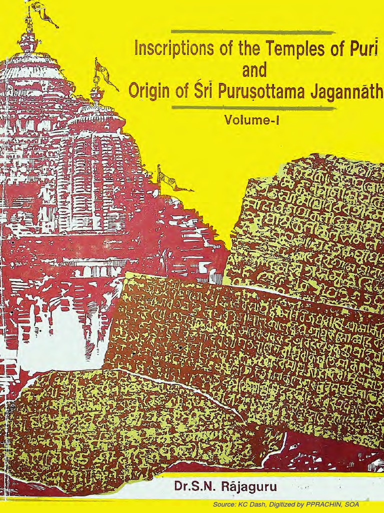 Inscriptions of The Temples of Puri and Origin of Sri Purusottama ...