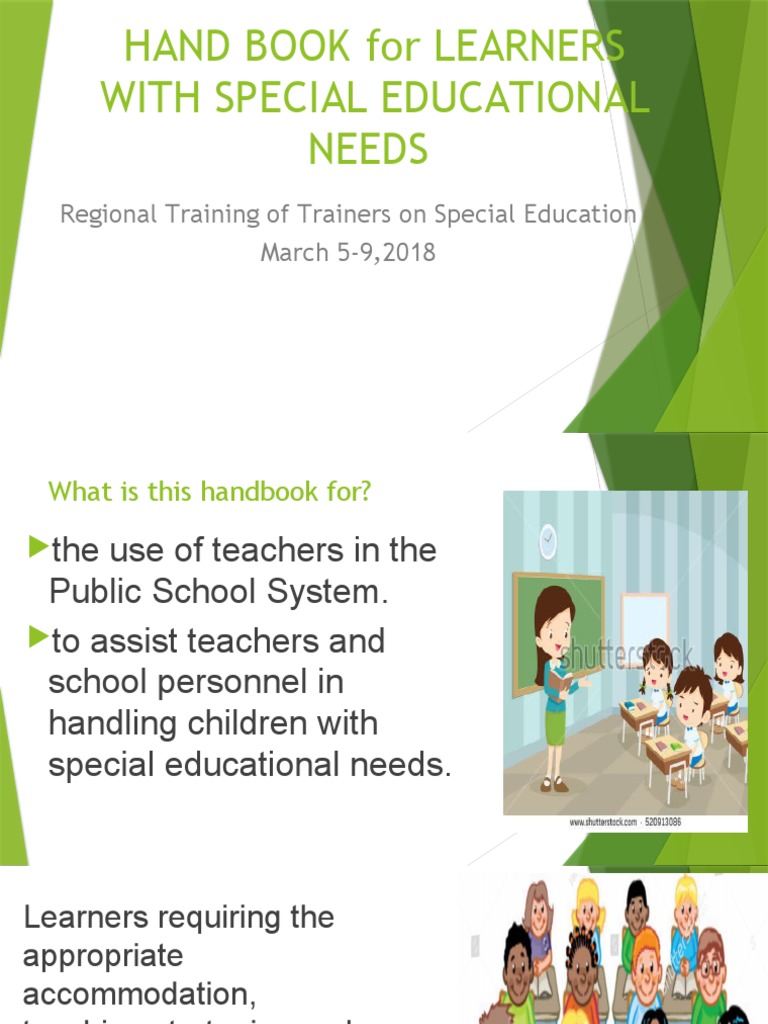 LSENs Handbook 1 | PDF | Disability | Special Education