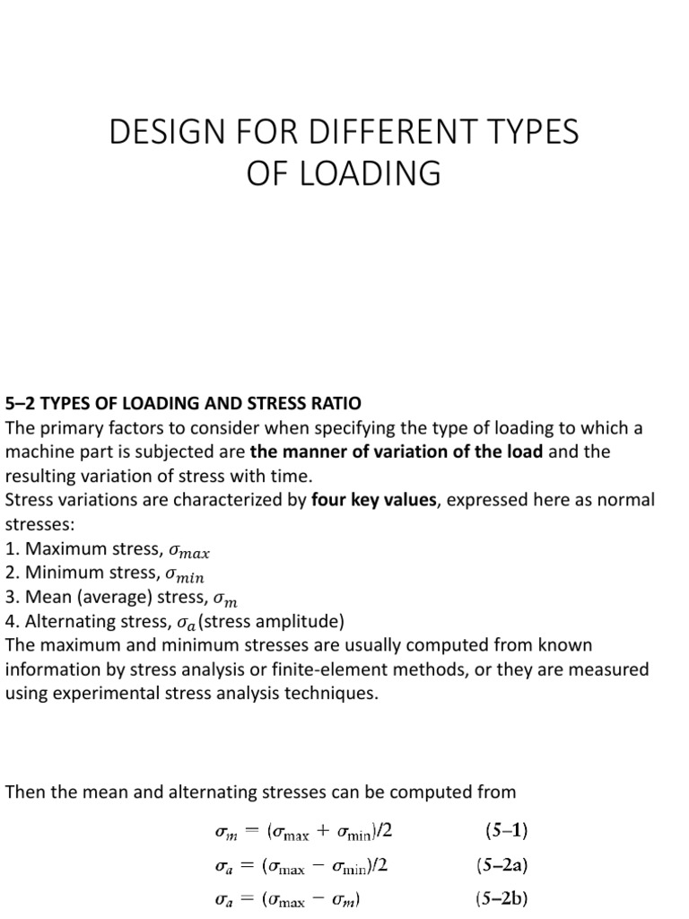 5 Design For Different Types of Loadings | PDF | Strength Of Materials ...
