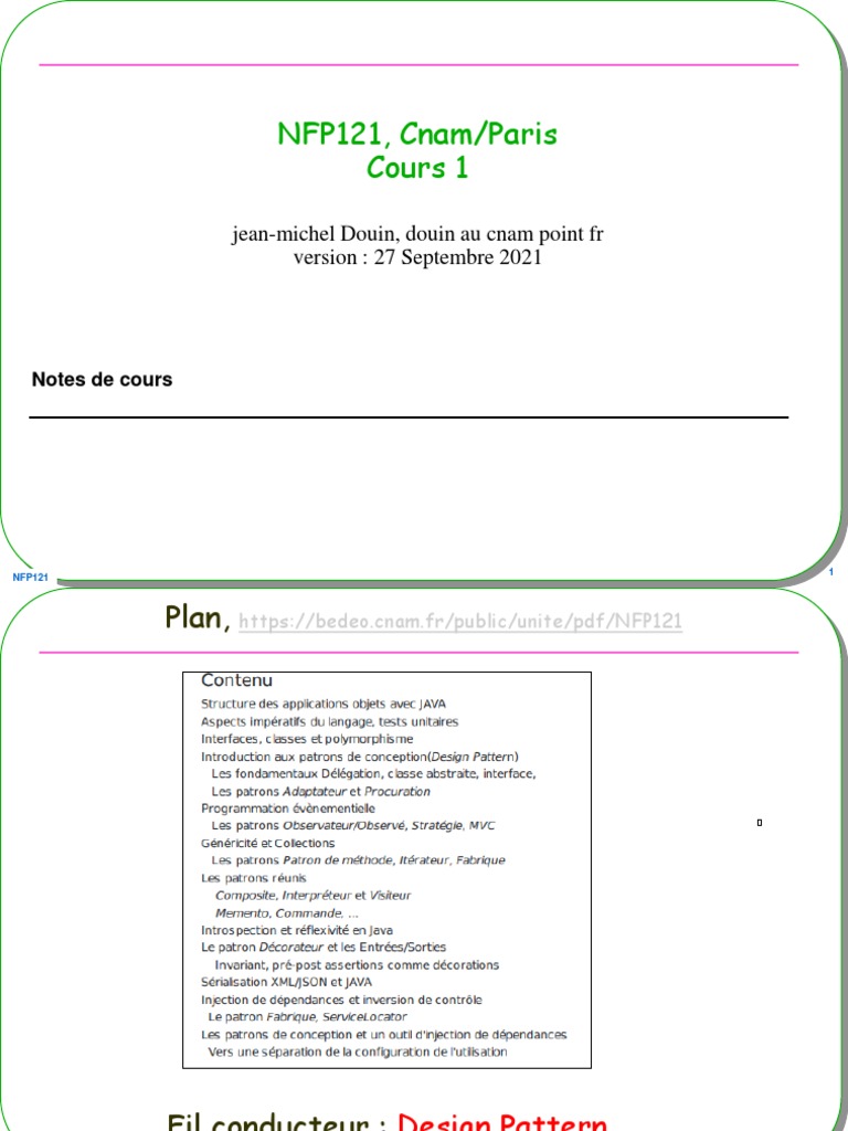 Cours NFP121 : Design Patterns en Java | PDF | Java (Langage de ...