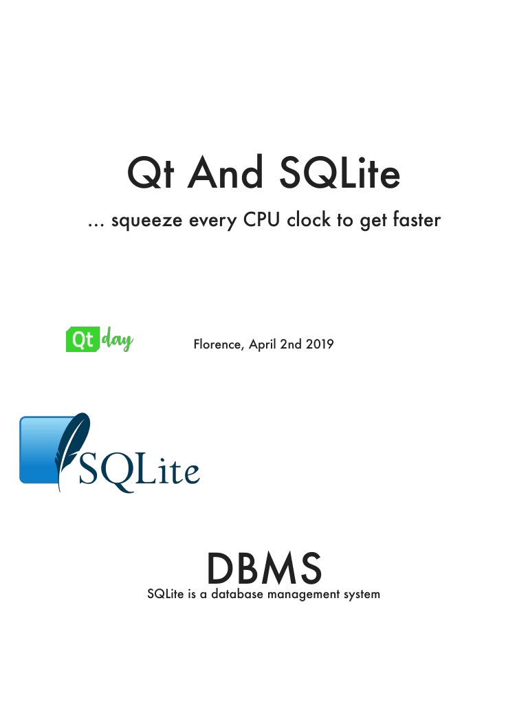 Z4Nu868oQ7mjnCJKWOvg - Using - SQLite - With - QT - Squeeze - Every - CPU - Clock - To - Get ...