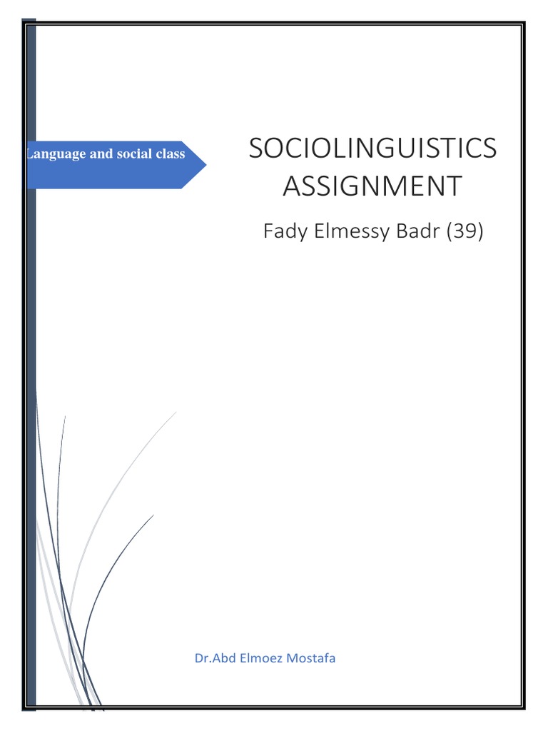 Language and Social Class | PDF | Sociolinguistics | Linguistics