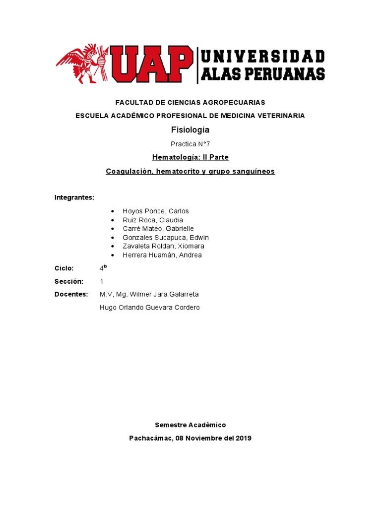 Informe 7 | PDF | Sangre | Plaqueta