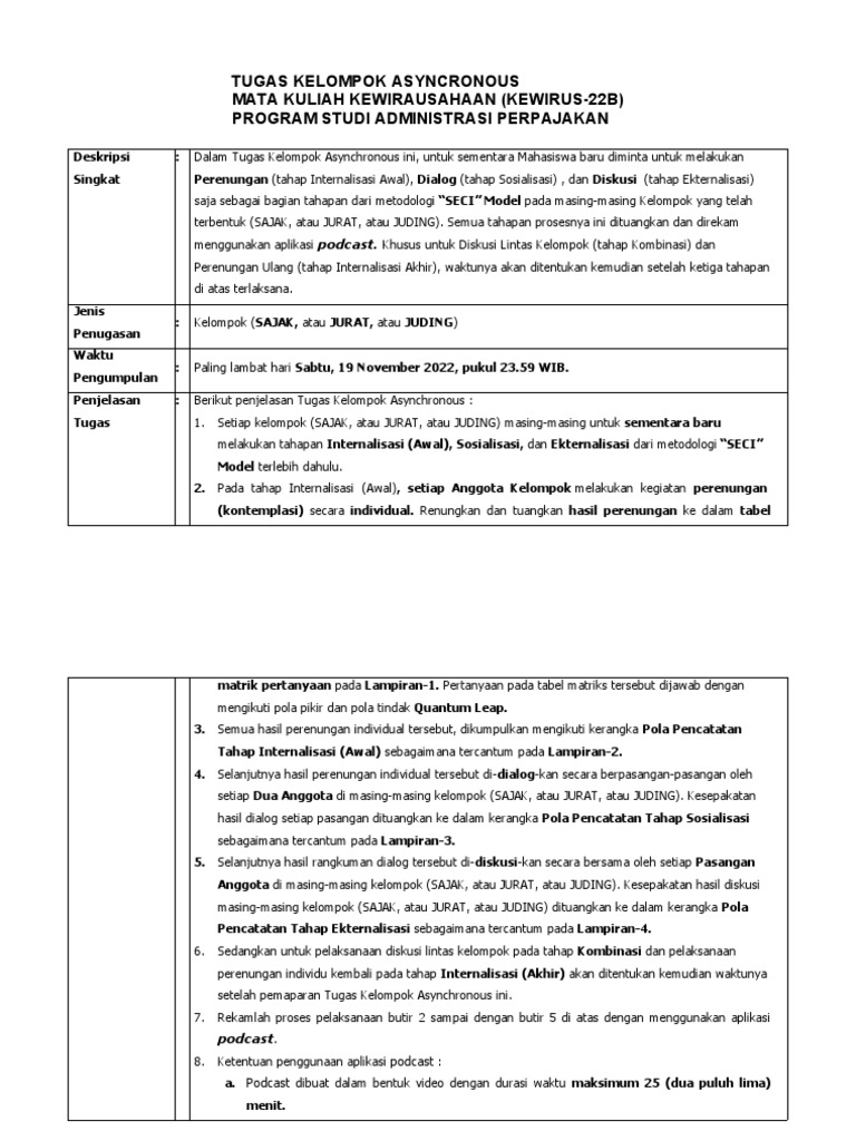 Tabel Diskusi Jurat | PDF