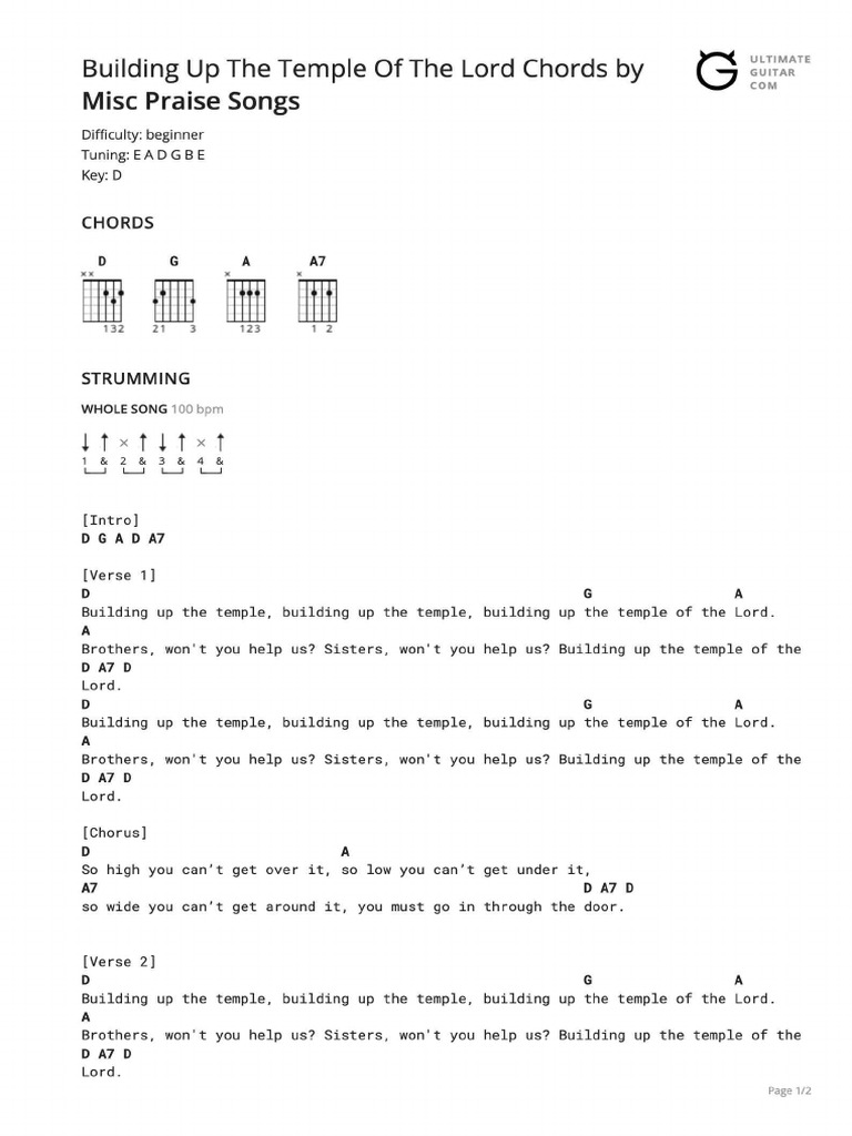 Building Up The Temple of The Lord Chords | PDF