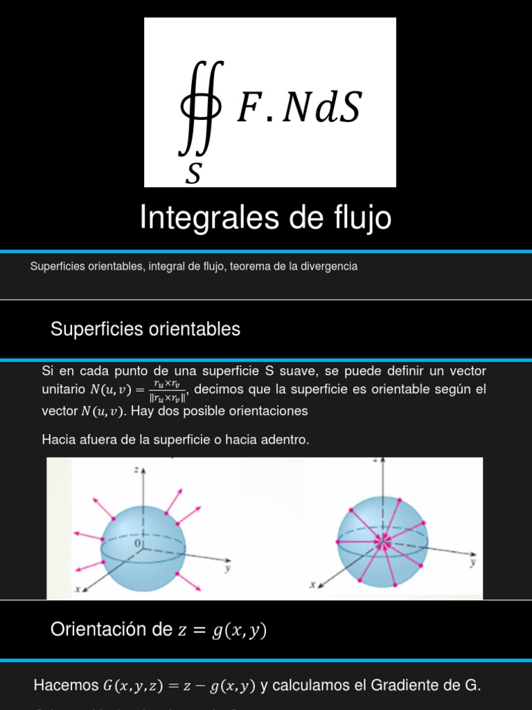 Integrales de Flujo | PDF | Integral | Divergencia
